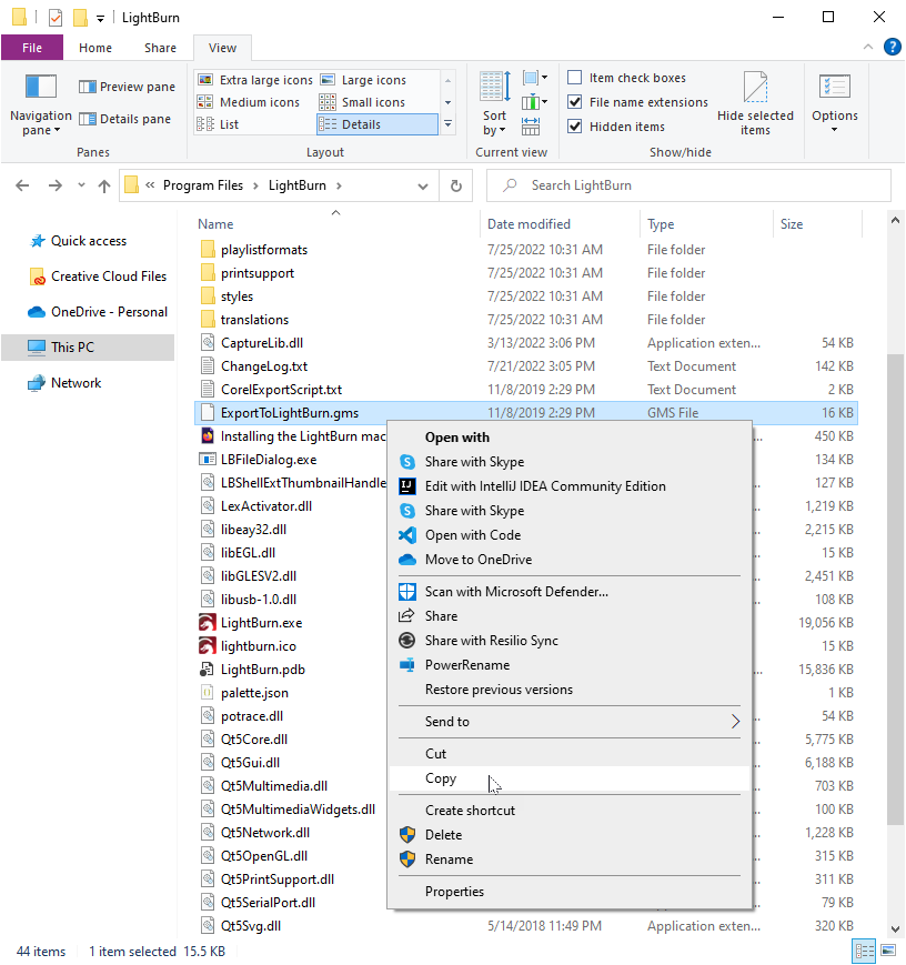 Coreldraw Macro Setup For Lightburn
