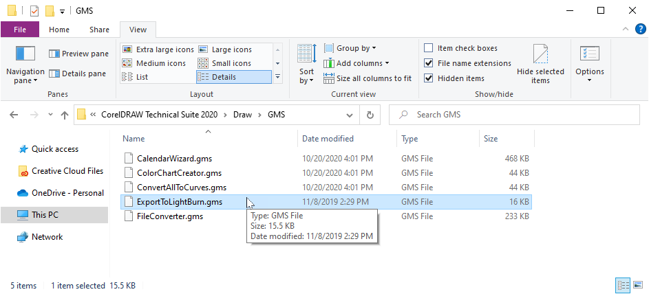 Coreldraw Macro Setup For Lightburn
