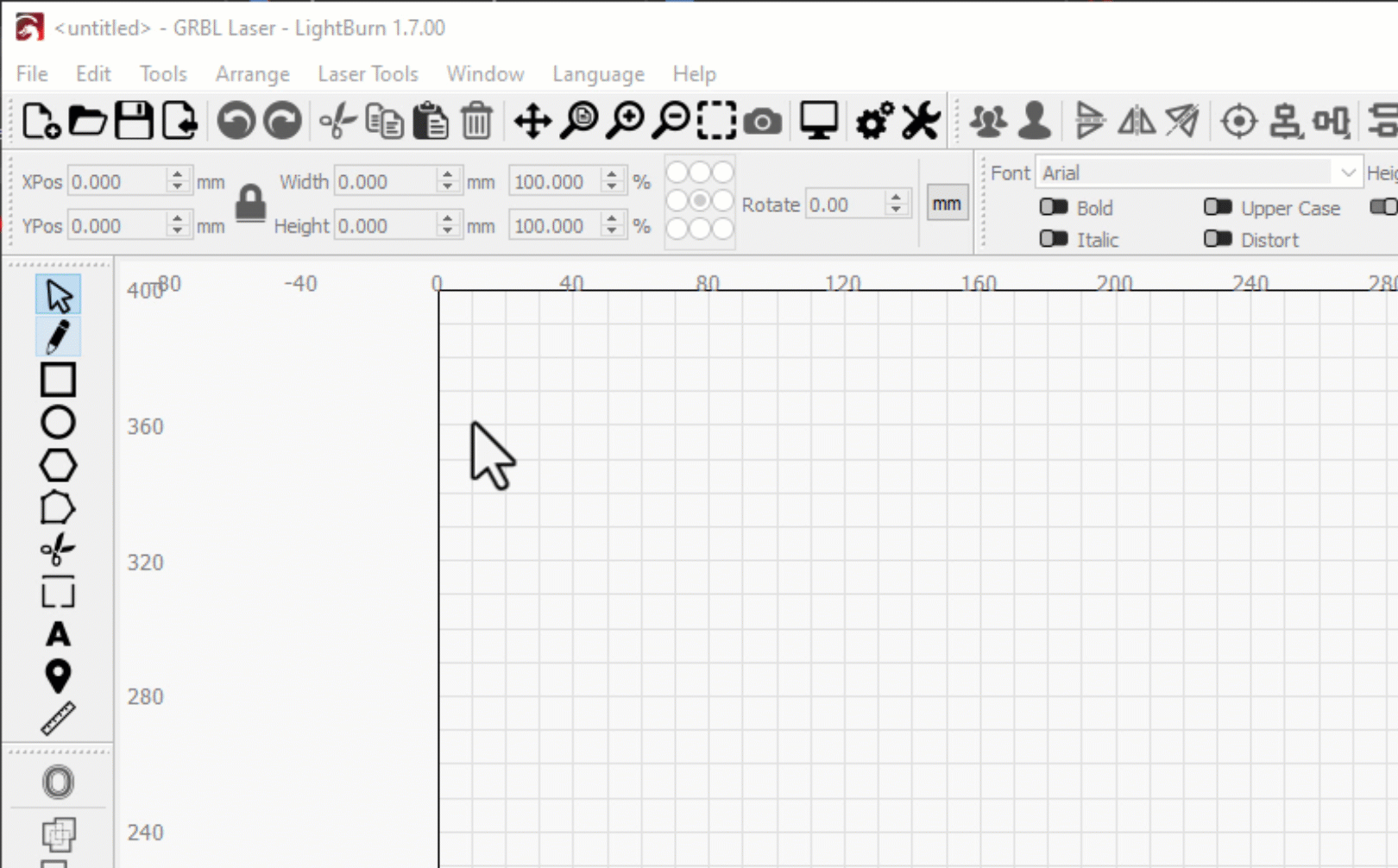 Customizing the LightBurn Window