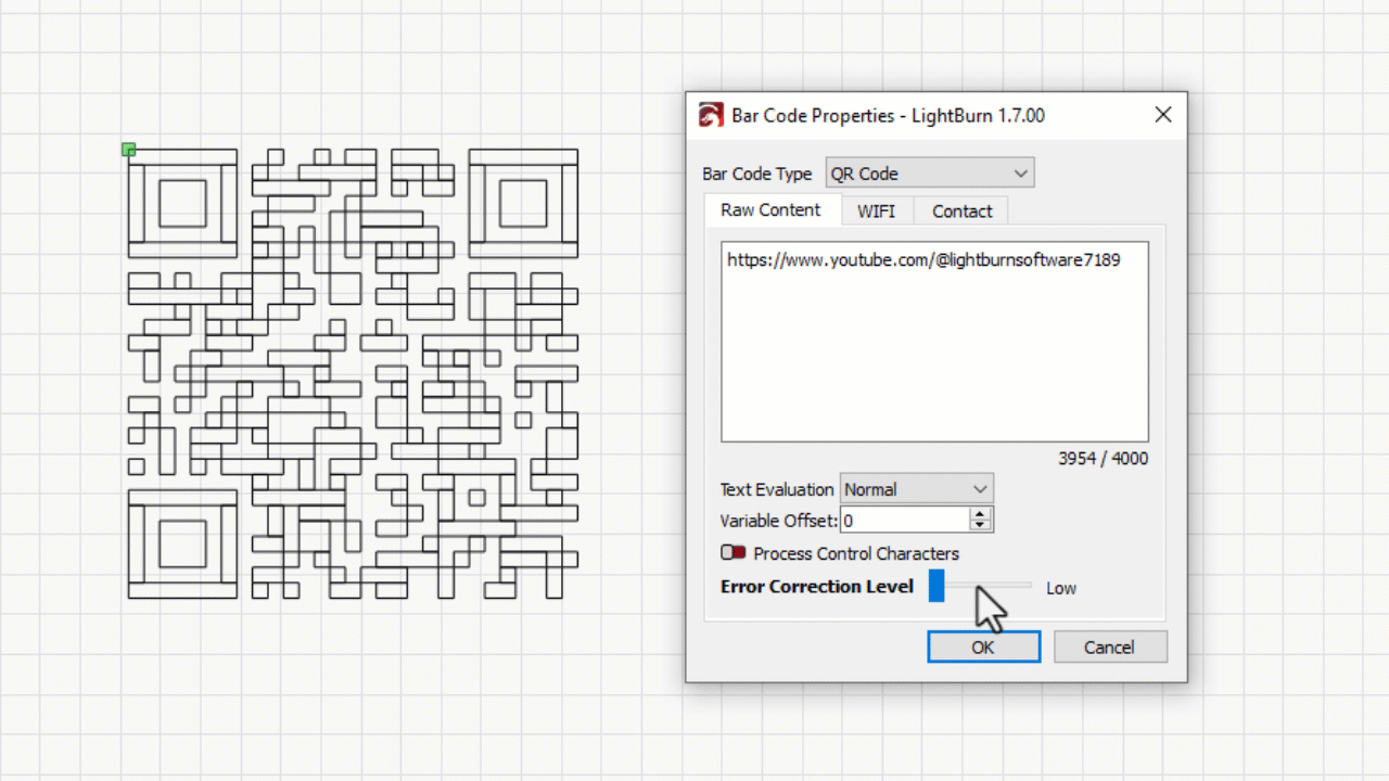 Creating and Editing Bar Codes in LightBurn