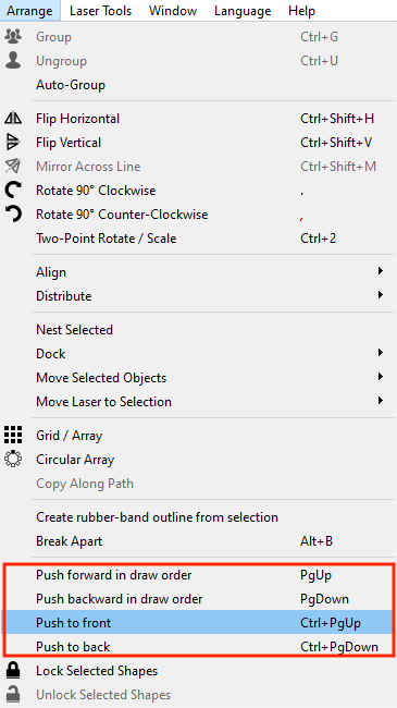 Push in Draw Order: Quick Reference Guide