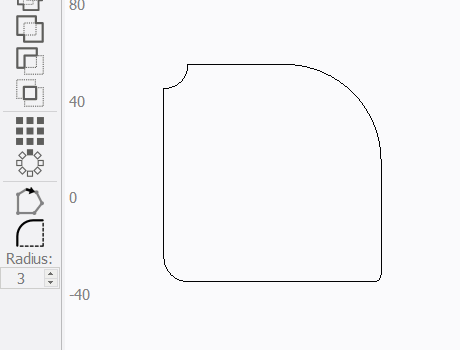 How to Use the Radius/Fillet Tool in LightBurn