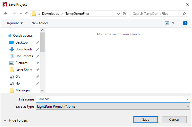 File Management in LightBurn