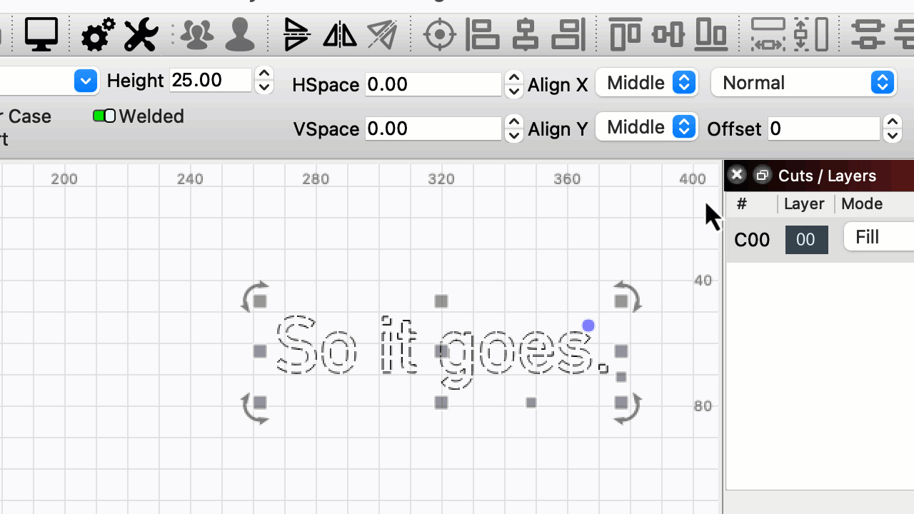 Create and Edit Text in LightBurn