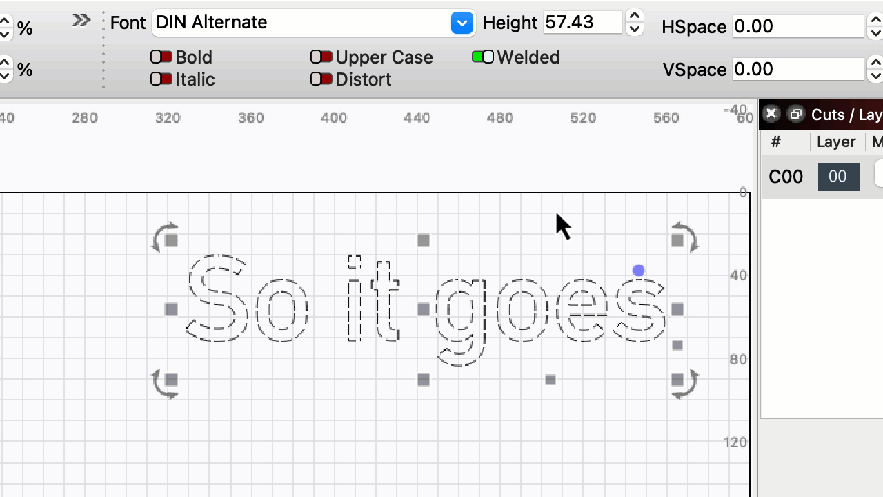 Create and Edit Text in LightBurn