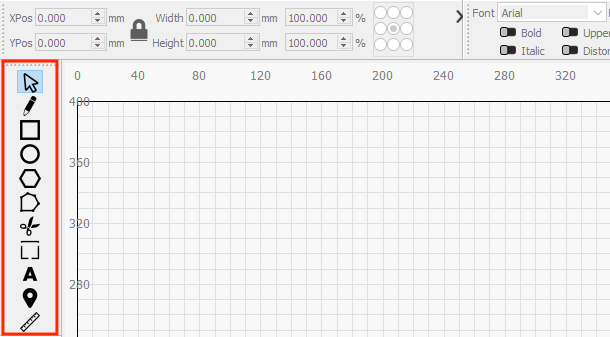 Tools Toolbar Overview in LightBurn