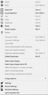 Comprehensive Guide to the Edit Menu in LightBurn