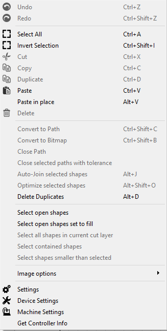 Comprehensive Guide to the Edit Menu in LightBurn