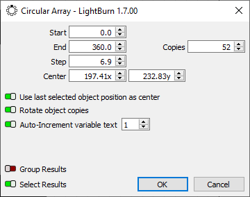 Mastering the Circular Array Tool in LightBurn