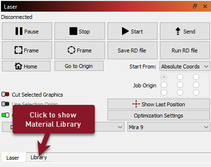 Using the Settings Library in Lightburn